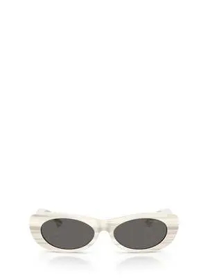 JIMMY CHOO Jimmy Choo Oval Sunglasses Striped White