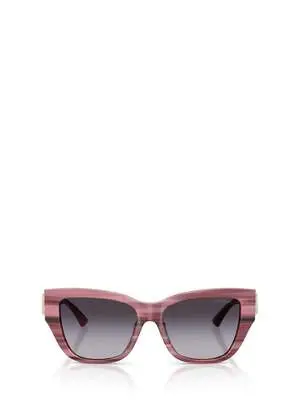 JIMMY CHOO Cat-Eye Sunglasses Striped Cranberry