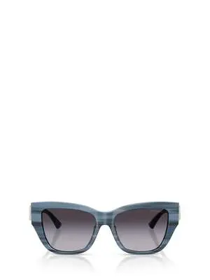 JIMMY CHOO Cat-Eye Sunglasses Striped Navy