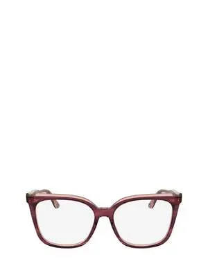 Calvin Klein Cat-Eye Eyeglasses Striped Burgundy