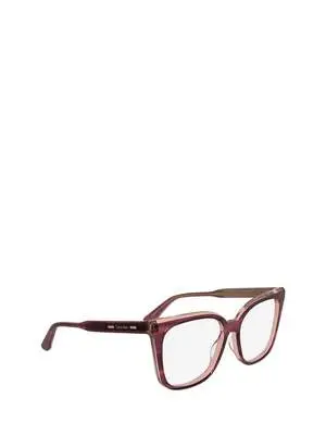 Calvin Klein Cat-eye Eyeglasses - Striped Burgundy