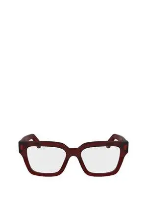 Calvin Klein Square Eyeglasses - Red