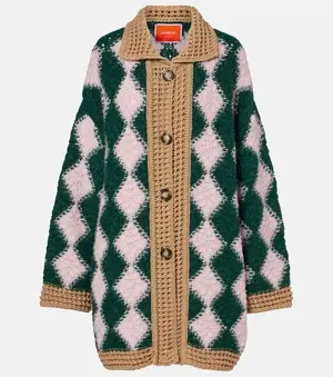 La DoubleJ Crochet Wool-blend Cardigan