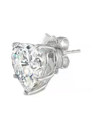 ANABELA CHAN 14k White Gold Diamond Heart Earrings