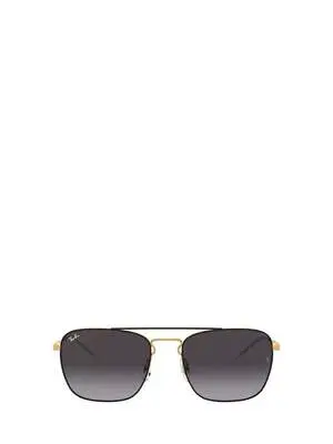 Ray-ban Square Sunglasses - Black On Gold