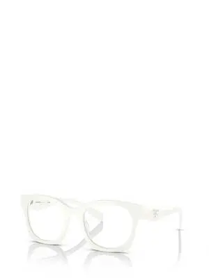 Prada Acetate Square Frame Eyeglasses - White Ivory