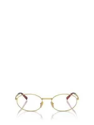 Prada Oval Eyeglasses - Gold