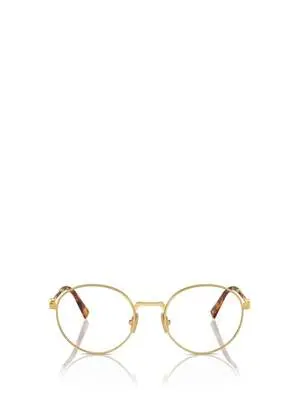 Miu Miu Round Frame Eyeglasses - Gold