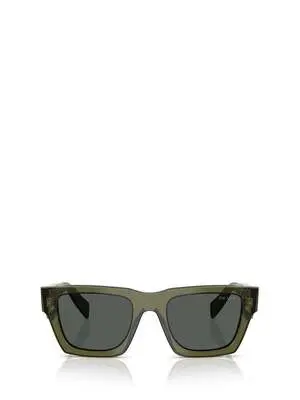 Prada Prada Eyewear Square Frame Sunglasses - Transparent Military