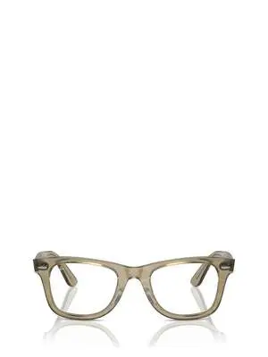 Ray-ban Square Frame Eyeglasses - Photo Striped Grey