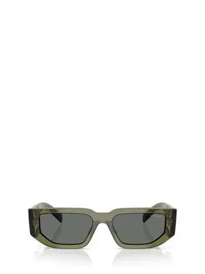 Prada Prada Eyewear Rectangle Sunglasses - Transparent Military Green