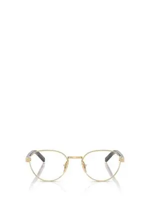 Prada Rounded Eyeglasses - Gold