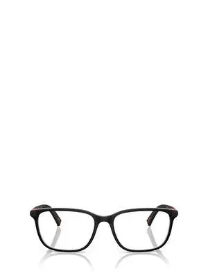 Prada Prada Linea Rossa Rectangular Eyeglasses Top Matte Black On Crystal
