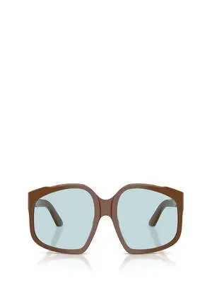 Miu Miu Acetate Square Frame Sunglasses - Brown