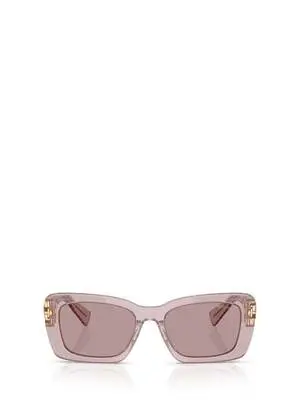 Miu Miu Mu 07ys Sunglasses - Transparent Mauve