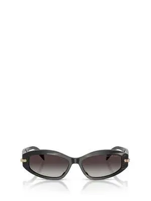 Michael Kors Oval Sunglasses - Black Horn