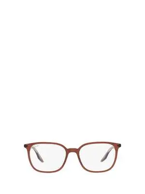 Ray-ban Square Frame Eyeglasses - Brown On Transparent