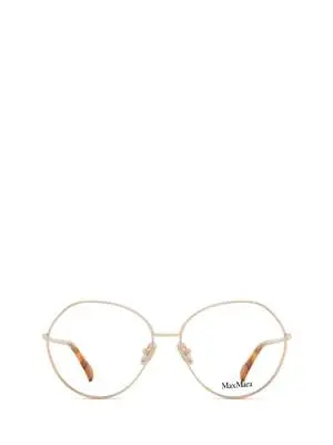 Max Mara Round Eyeglasses - Shiny Rose Gold