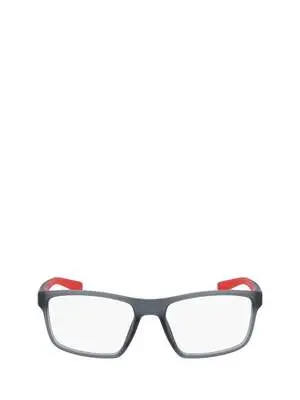 Nike Rectangle Eyeglasses - Matte Dark Grey / University Red