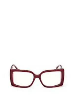 Max Mara Rectangular Eyeglasses - Shiny Bordeaux