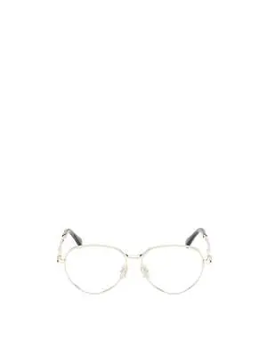 Max Mara Rounded Eyeglasses - Shiny Pale Gold