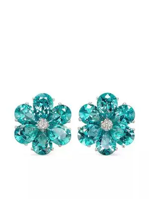ANABELA CHAN Marguerite Daisy Tourmaline Earrings - Silver