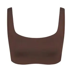 NIKESKIMS Matte Scoop Neck Bra 'dark Sepia - Brown