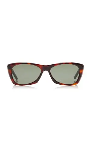 Saint Laurent Rectangle-frame Sunglasses - Brown