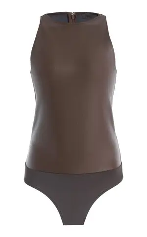 Lapointe Stretch Faux Leather Bodysuit