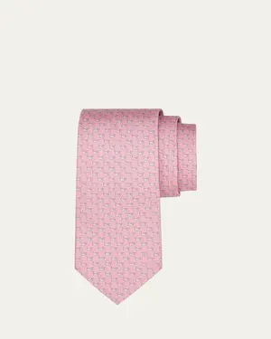 FERRAGAMO Whale-Print Neck Tie Frosagri