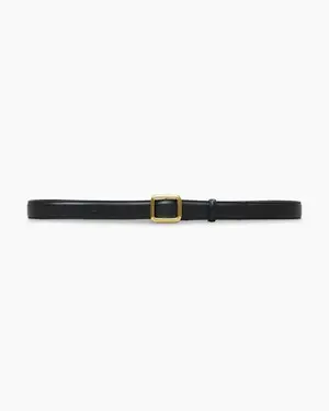 LIÉ STUDIO The Georgia Wide Leather Belt Black