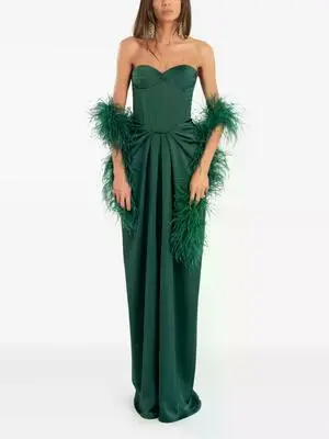 Green Strapless Maxi Dresses