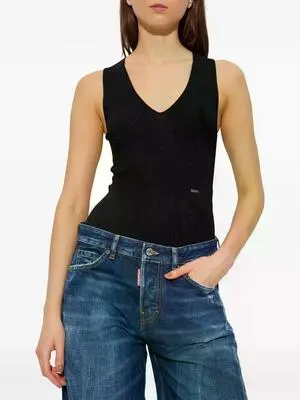 Dsquared2 V-neck Ribbed Bodysuit