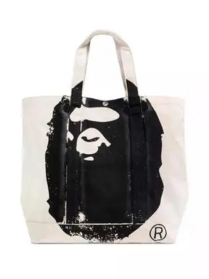 A BATHING APE Printed Tote Bag - Neutrals