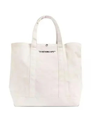 A BATHING APE Printed Tote Bag - Neutrals