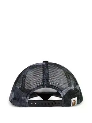 A BATHING APE Logo Camouflage Trucker Cap