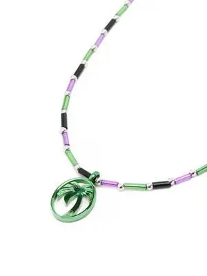 Palm Angels Palm Motif Beaded Necklace