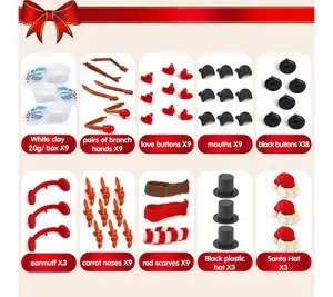 JOYFY 3-pack Diy Snowman Craft Kit