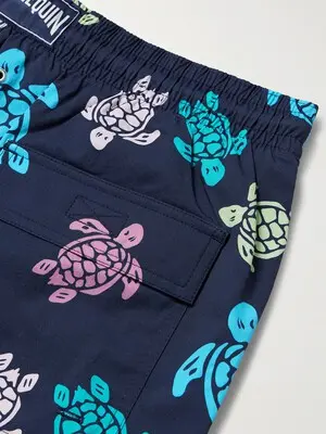 Vilebrequin Moorise Straight-leg Mid-length Printed Recycled Swim Shorts - Blue
