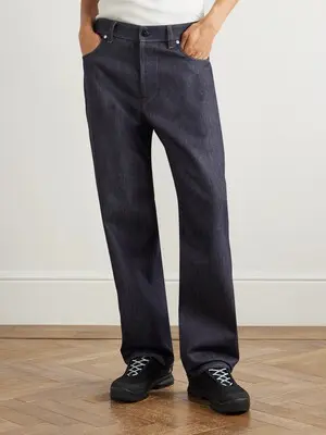 Stone Island Straight-leg Organic Jeans With Logo Appliqu
