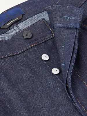 Stone Island Straight-leg Organic Jeans With Logo Appliqu
