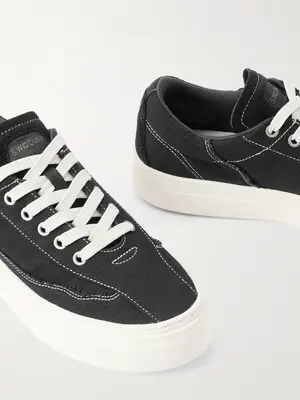OMNI Dellow Leather-trimmed Distressed Drill Sneakers