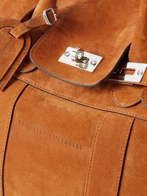 Brunello Cucinelli Suede Weekend Bag - Brown