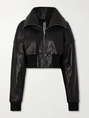 Rick Owens Cropped Padded Leather Jacket