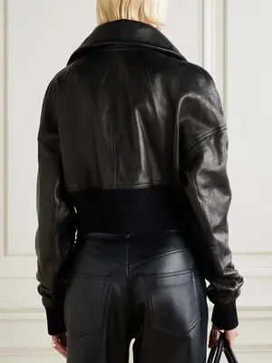 Rick Owens Cropped Padded Leather Jacket