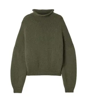 Khaite Juniper Cashmere Turtleneck Sweater - Green