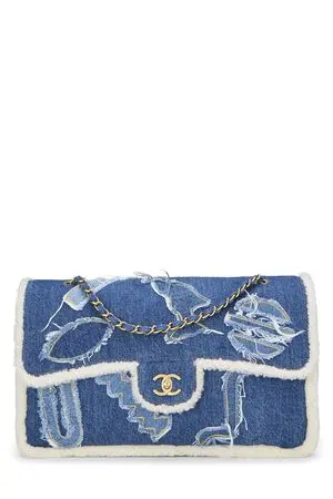 CHANEL Paris-Egypt Shearling Hieroglyph Flap Maxi