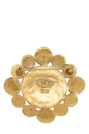 Chanel Gold-tone Engraved Brooch
