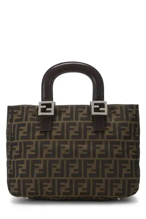 Fendi Zucca Canvas Handbag - Brown