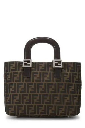 Fendi Zucca Canvas Handbag - Brown